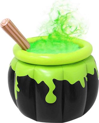Generico Aufblasbarer Halloween-K&uuml;hler, Hexenkessel, Wasserkocher, aufblasbarer Eisk&uuml;bel, tragbarer St&auml;nder f&uuml;r Fotohalter f&uuml;r den Garten im Hinterhof H