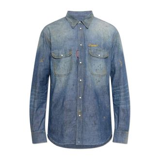 Dsquared2 Homme, Chemises, Bleu, Taille: S Chemise en jean effet vintage