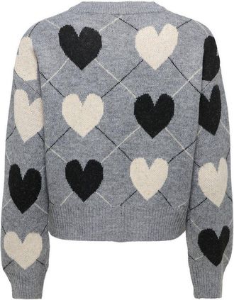 Only Strickjacke ONLRITU LS O-NECK JAQ CARDIGAN KNT Materialmix, regular fit