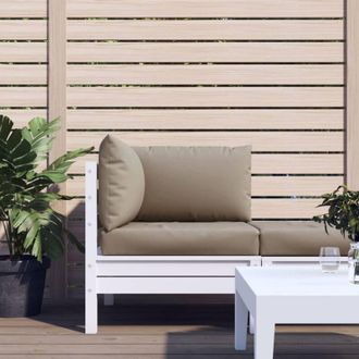 vidaXL Coussins de palette lot de 3 taupe tissu oxford Vidaxl