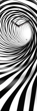 Eurographics Wanddekoration Wandbild Uhr Wanduhr Bilderuhr Glasbilder Time Art 20 x 60 cm Undertow