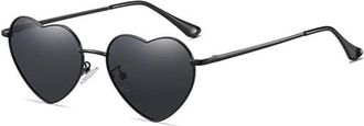 Generic Lunettes De Soleil Monture En M&eacute;tal Mignon Hommes Et Femmes Polaris&eacute;es F&ecirc;te Photo Lunettes De Soleil(Black)