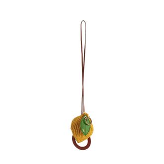 Chlo&eacute; Femme, Accessoires, Multicolore, Taille: ONE Size Porte-cl&eacute;s Citron en Raphia