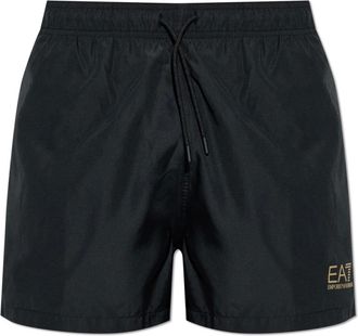 Emporio Armani Emporio Armani Ea7, Homme, Maillots de bain, Noir, Taille: S Logo Swim Shorts