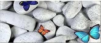 Homemania HM20KNV70x100-14 Schmetterlings-Tafel, Tiere, für Wohnzimmer, Schlafzimmer, Mehrfarbig, Polyester, Holz, 70 x 3 x 100 cm
