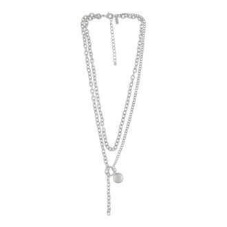 Dansk Copenhagen Elegant Ball Pendant Link Necklace - - Accessories - Damen - Grau - ONE SIZE