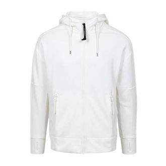 C.P. Company Diagonal Raised Fleece Goggle Kapuzenpullover mit Rei&szlig;verschluss - - Sweatshirts & Hoodies - Herren - Wei&szlig; - XL
