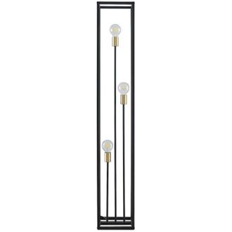Lindby [GEBRAUCHT] B-Ware Lindby Tiliane K&auml;fig Stehlampe Stehleuchte Wohnzimmerlampe 3 Flammig E27 Schwarz