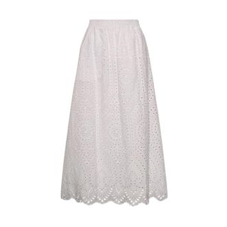 Tiffany & Co. Wei&szlig;e Baumwoll-Langer Rock - - Skirts - Damen - Wei&szlig; - M/L