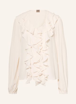&Eacute;manou &Eacute;manou Bluse Mit Seide Und Volants weiss