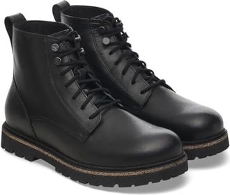 Birkenstock Highwood Lace Mid, Chaussures Derby High, Polonais Hauts, Mode Mode, Noir, 38 EU Stretta