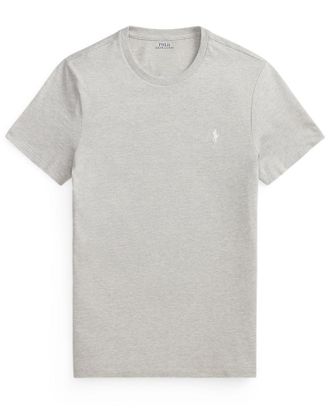 Ralph Lauren Leichtes T-Shirt aus Baumwolle mit Logo-Stickerei, Custom Slim Fit in