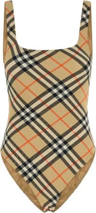 Burberry Femme, Maillots de bain, Beige, Taille: 38 FR Maillot de bain une pi&egrave;ce &agrave; carreaux