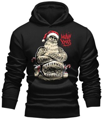 Gasoline Bandit Kapuzensweatshirt Biker Racer Kapuzen-Hoodie - Heavy Xmas Print