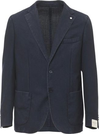 Lubiam Homme, Vestes, Bleu, Taille: L Wool Blazer