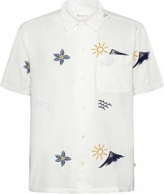 Knowledge Cotton Apparel Box fit M - Kurzarmhemd - Herren