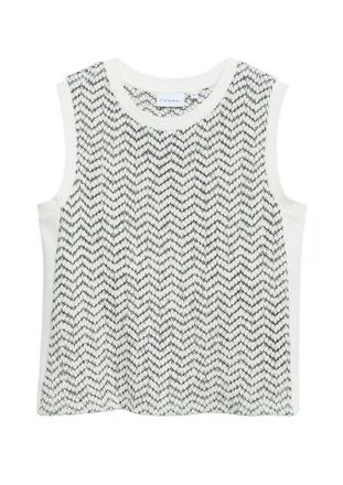 Comma Muskelshirt T-Shirt Top aus Strukturjersey