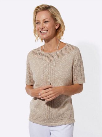 Witt Strickpullover Ajour-Pullover Kurzarm Ajour
