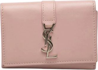 Saint Laurent Porte-cl&eacute;s en cuir doccasion - Femme - Pre-owned - Rose - Taille: ONE Size