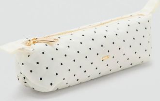 Mango Trousse &agrave; pois blanc cass&eacute; - Femme - Taille unique - MANGO