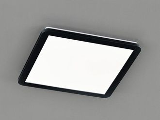 Reality Dimmbare led Deckenleuchte camillus flache Badezimmerlampe 40x40cm Schwarz IP44