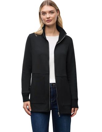 Street One Damen Sweatjacke mit Strickdetails