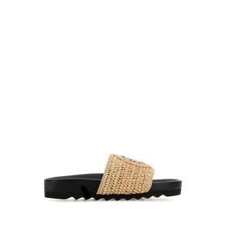 Stella McCartney Raffia Elyse Pantoletten - - Shoes - Damen - Beige - 36 EU