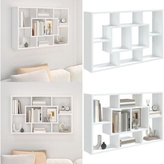 vidaXL Vidaxl - tag&egrave;re murale blanc 85x16x52,5 cm bois ding&eacute;nierie - &Eacute;tag&egrave;re Murale - &Eacute;tag&egrave;re Flottante - Rangement Mural - Biblioth&egrave;que Murale - Meuble