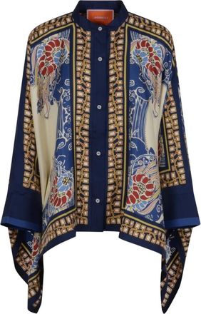 La DoubleJ Femme, Blouses et Chemises, Multicolore, Taille: 42 FR Foulard Shirt (Plac&eacute;e)