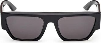 GCDS Gcds, unisex, Accessoires, Noir, Taille: 55 MM Lunettes de soleil &eacute;l&eacute;gantes en noir brillant