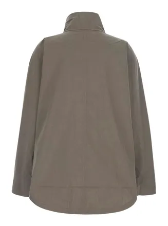 Toteme Womens Parachute Jacket Grey Cotton Organic Coat