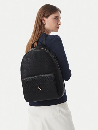 Tommy Hilfiger Rucksack Tommy Hilfiger Th Icon Backpack Mono AW0AW19284 Schwarz