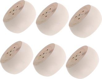 Amosfun 6 Stück Runde Massivholz Möbelbeine Unlackiert Stabile Sofafuß Ersatzteile für Schrank DIY Couchtisch Bücherregal Tv-möbel Kindersicher Glatt Poliert 