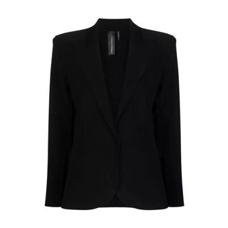 Norma Kamali Schwarzer Blazer mit Klettverschluss - - Jackets - Damen - Schwarzk - XS
