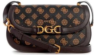 Guess Dagan Crossbody Flap Mocha Logo