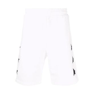 Golden Goose Homme, Shorts, Blanc, Taille: L Bermuda Diego Blanc &Eacute;toiles Noires Shorts