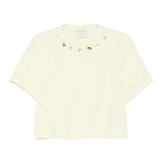 Forte_Forte Petites Fleurs Embroidery T-Shirt - - Tops - Damen - Gelb - XS
