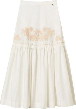Twin-Set Actitude, Femme, Jupes, Blanc, Taille: 40 FR Jupe Longuette