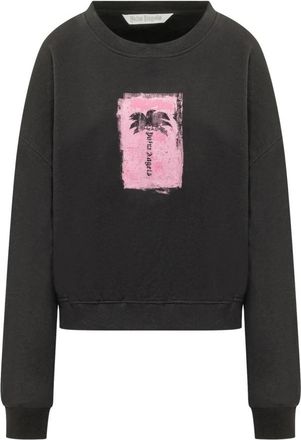 Palm Angels Rundhals-Sweatshirt - - Sweatshirts & Hoodies - Damen - Schwarzk - S