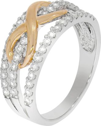 Zeeme Silber Ring Silber 925 zweifarbig mit Unendlichkeits-Motiv