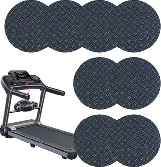 Generico Laufband-Unterlage: ger&auml;uschabsorbierende Matte f&uuml;r Teppiche | 8 rutschfeste Schaumstofffliesen, vibrationsabsorbierende Fitnessmatte f&uuml;r Training, Zu