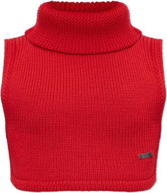 Dsquared2 Homme, Pulls, Rouge, Taille: ONE Size Gilet &agrave; col roul&eacute; en laine