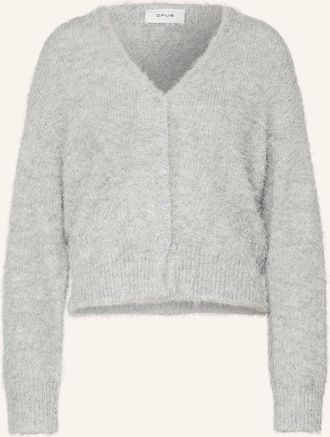 OPUS Strickjacke Diske grau