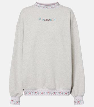 Chlo&eacute; Chlo&eacute; Sweat-shirt en coton &agrave; broderie