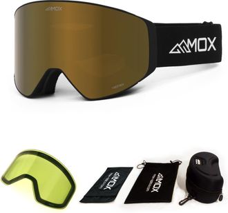 Mox Infinity II Black Skibrille - Cosmic Bronze/Bronze OTG, mit magnetische Wechselgl&auml;ser