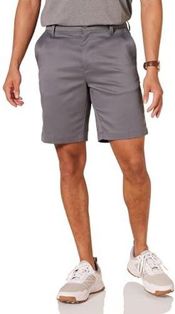 Amazon Essentials Short de Golf Extensible Coupe Ajustée Homme, Gris, 36W