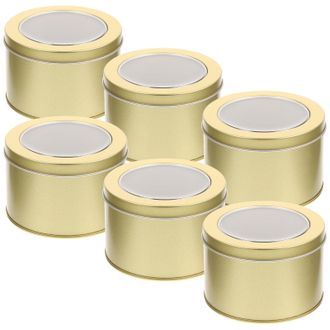 Lurrose Metall Pflanzt&ouml;pfe f&uuml;r Sukkulenten 6 St&uuml;ck Robuste Wei&szlig;blech Anzuchtt&ouml;pfe f&uuml;r Garten und Fensterbank Kleine Dekorative Blument&ouml;pfe