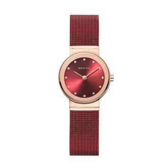 Bering Bering, Femme, Accessoires, Rose, Taille: ONE Size Montre bracelet femme rouge, or rose Classic 10126-363