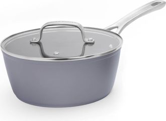 Laura Ashley Antihaft-Stielkasserolle 20cm mit Glasdeckel - 2,6 L Stilvolles Stieltopf aus Geschmiedetem Aluminium, Geeignet f&uuml;r Ofen und Sp&uuml;lmaschine, Kompatibel 