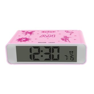 Scout Wecker, Kunststoff, pink, eckig